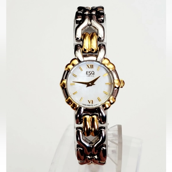 ESQ ESQUIRE | Accessories | Rare Esq Esquire Swiss Quartz Watch Pearl ...